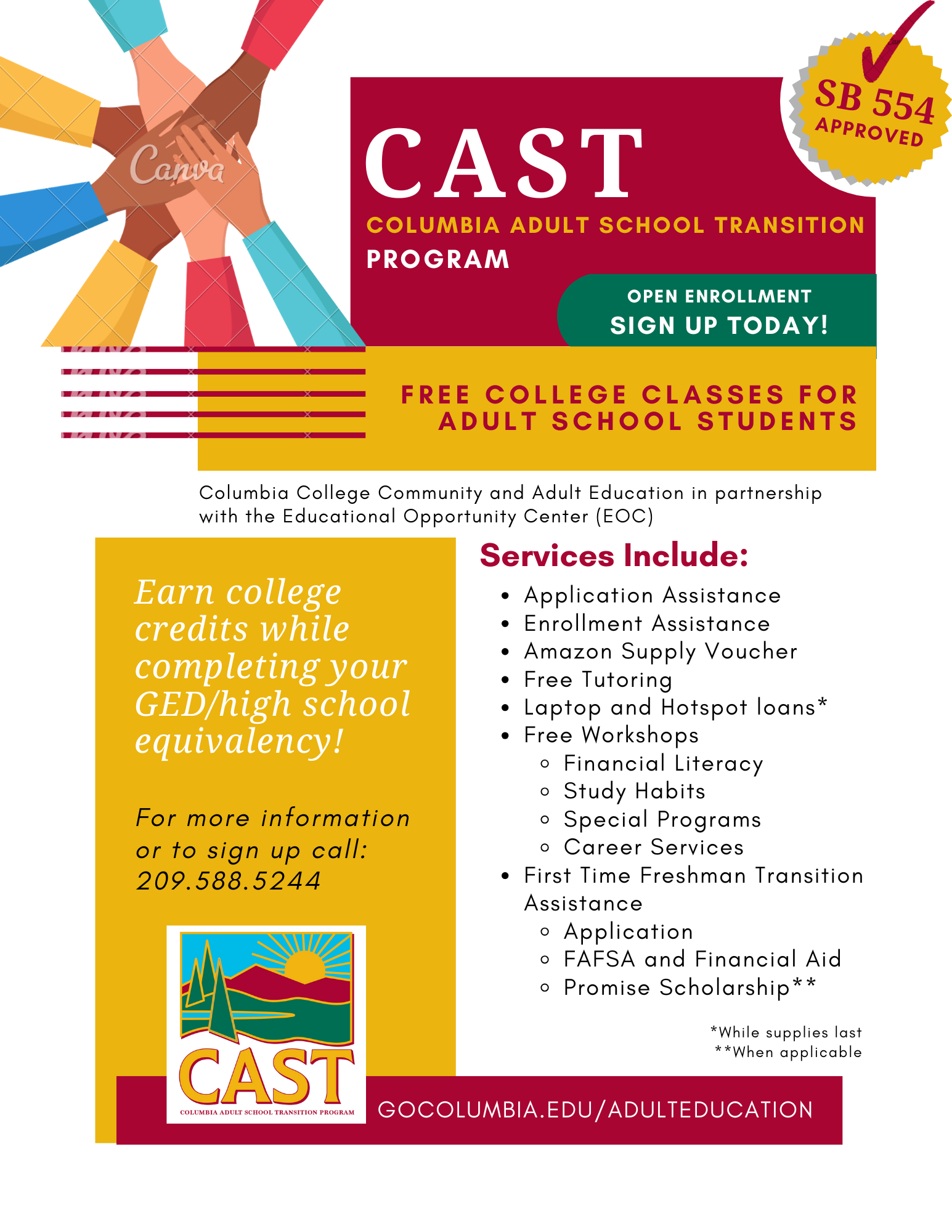 Columbia Adult School Transition (CAST) Program - Columbia College